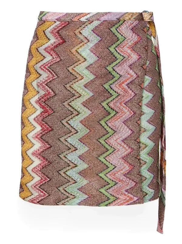 Missoni Zigzag Lamé Wrap Skirt - Multicoloured