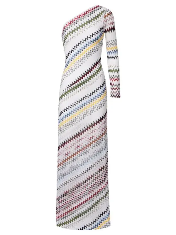 Missoni Zigzag Asymmetric Maxi Dress - Multicoloured