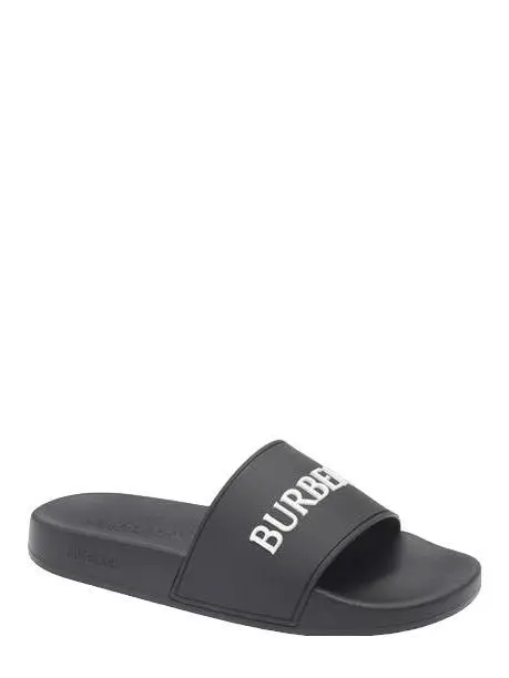 Burberry Furley Slide Sandal - Black/white