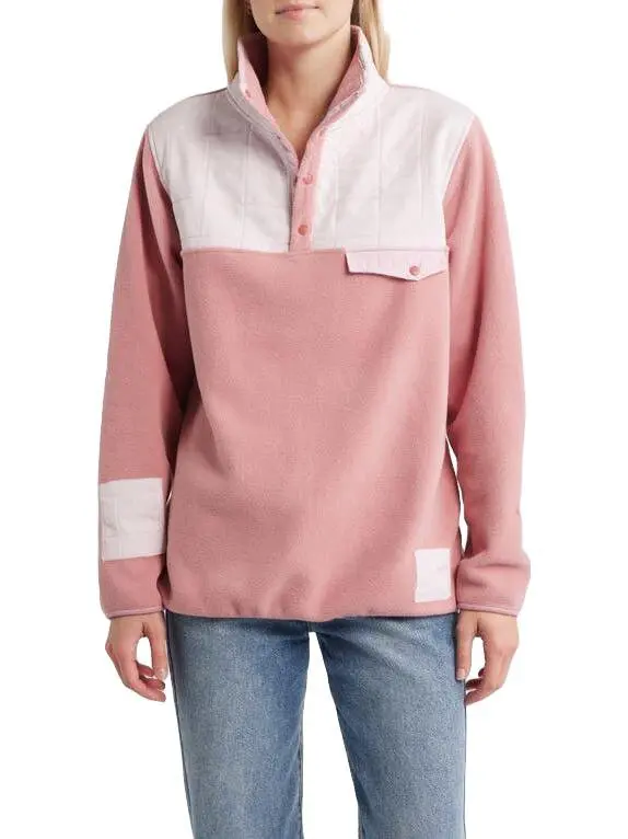 HAPPY CAMP3R Ditsy Daisy Henley Pullover - Mauve