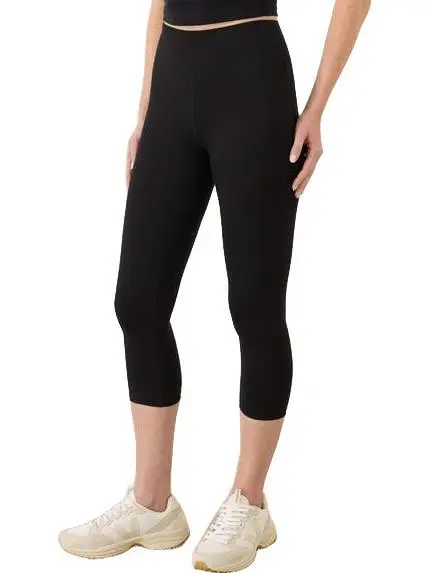 PACT On The Go-to Cropped Legging Made With Organic Cotton - Black