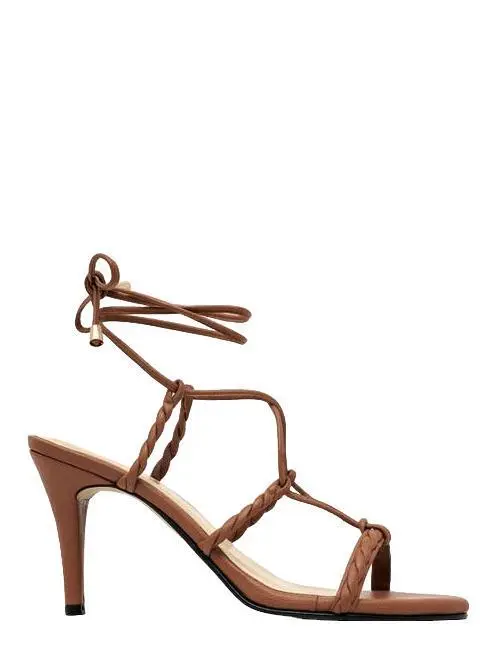 ALTA Sussana High Heel Leather Sandals - Cognac