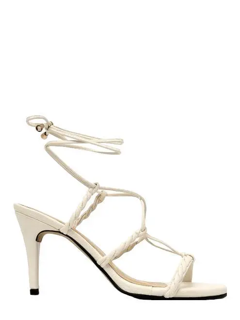 ALTA Sussana High Heel Leather Sandals - Off White