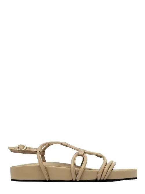 ALTA Flora Strappy Leather Sandals - Almond
