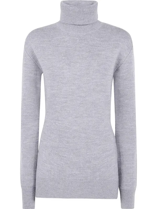TOTEME Cashmere Merinos Highneck Double Knit - Gray