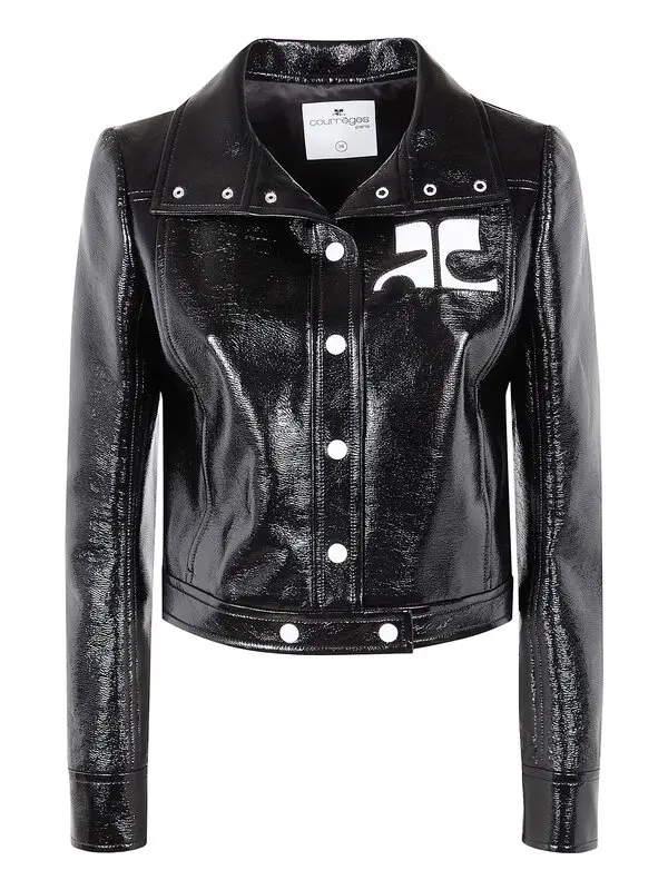 COURREGES Reedition" Vinyl Jacket - Black