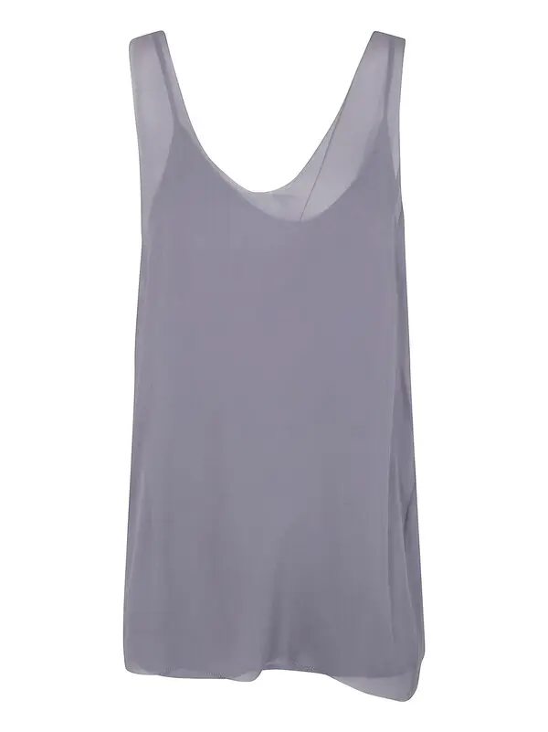 TOTEME Chiffon Slip Top - Gray