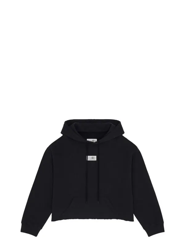 MAISON MARGIELA Logo Cotton Hoodie - Black