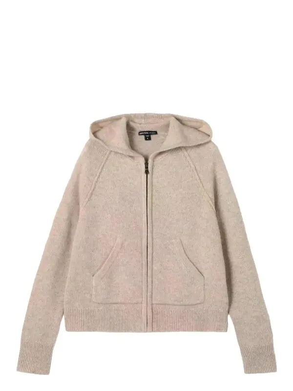 JAMES PERSE Zip-fastening Hooded Cardigan - Neutrals