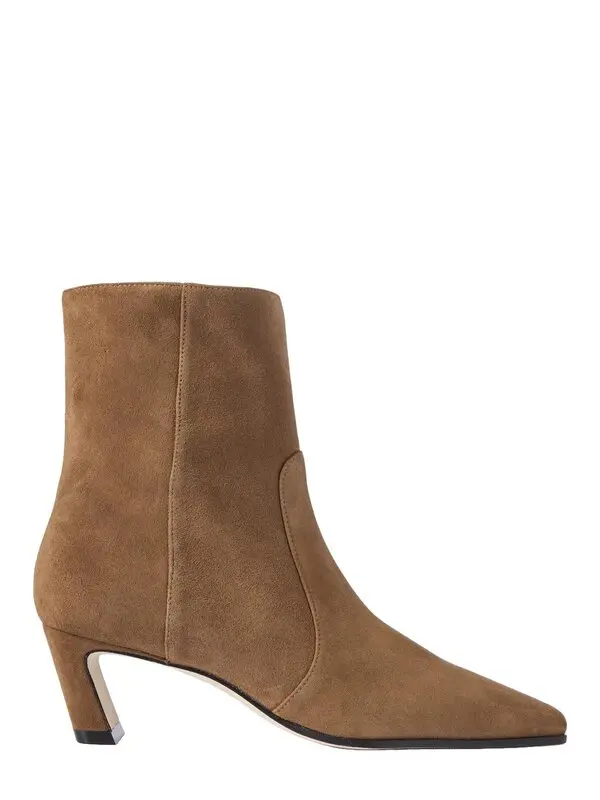 STUART WEITZMAN Stassi Suede Ankle Boots - Sand