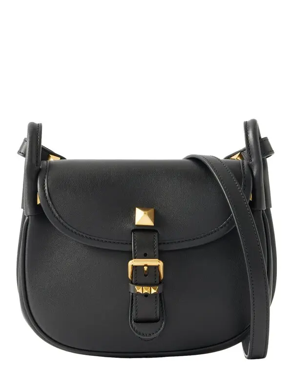 Valentino Garavani Flaneuse Small Studded Shoulder Bag - Black