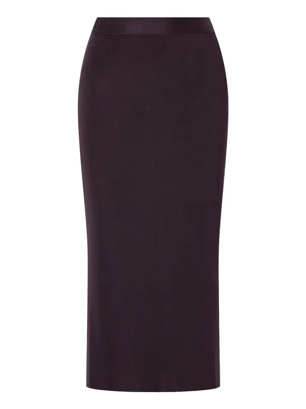 Veronica De Piante Caterina Silk Midi Skirt - Purple