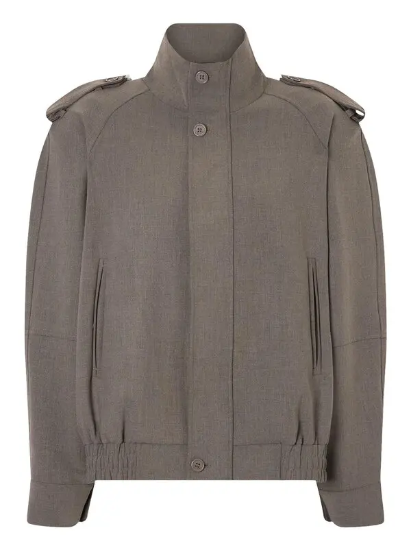 THE FRANKIE SHOP Kelly Woven Jacket - Brown