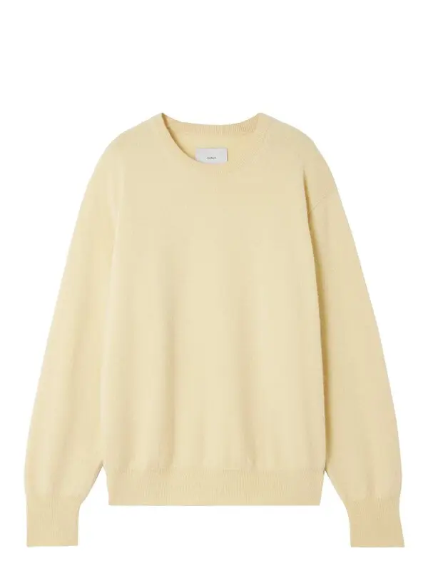 SSSTEIN Brushed Cashmere Crewneck Sweater - Yellow