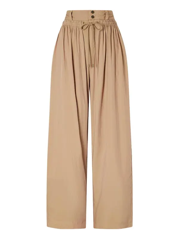 Isabel Marant Inaya Wide-leg Satin Pants - Neutrals