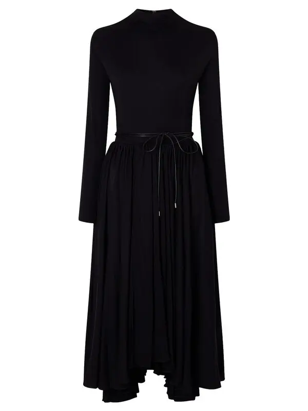 Alaïa Jersey Midi Dress - Black