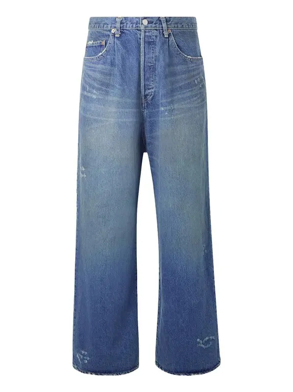 SSSTEIN Straight-leg Distressed Jeans - Blue