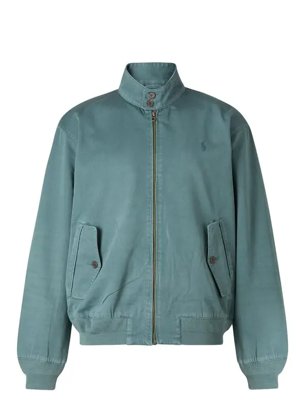 Polo Ralph Lauren Bedford Logo-embroidered Cotton-twill Bomber Jacket - Green