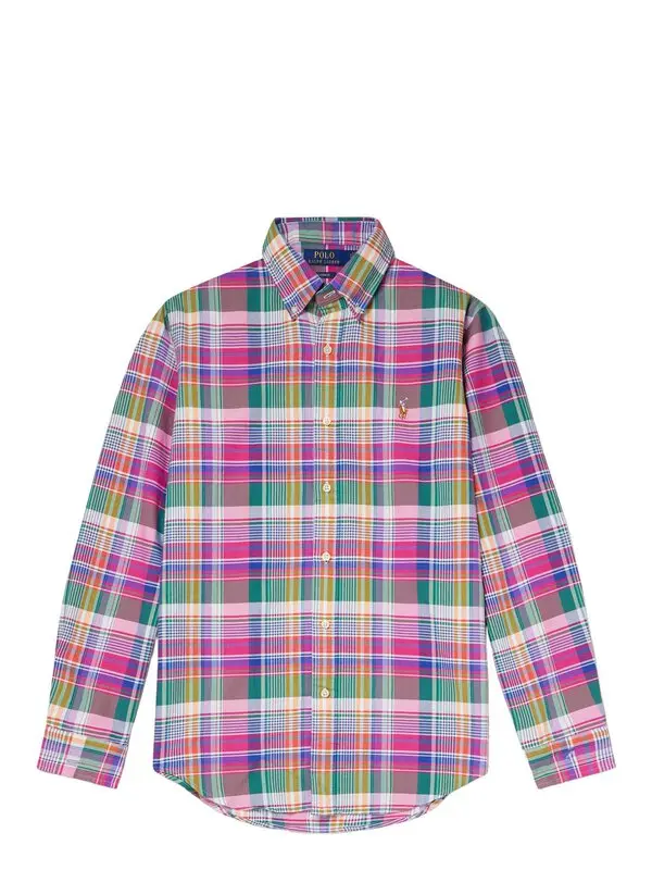 Polo Ralph Lauren Logo-embroidered Checked Cotton-flannel Shirt - Multi