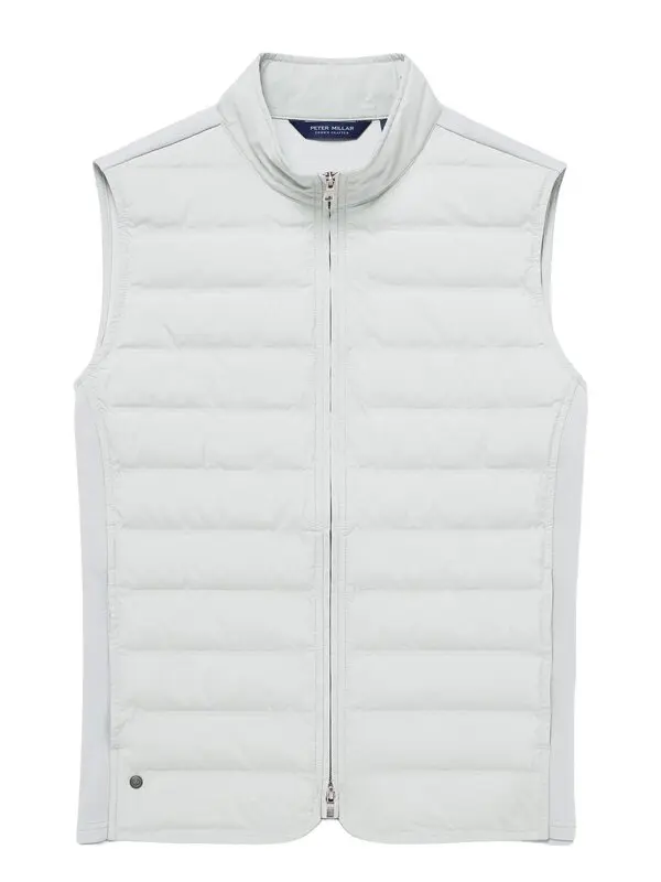 Peter Millar Winsome Hybrid Quilted Gilet - Gray