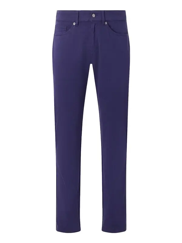 Peter Millar Crown Straight-leg Cotton-canvas Trousers - Blue