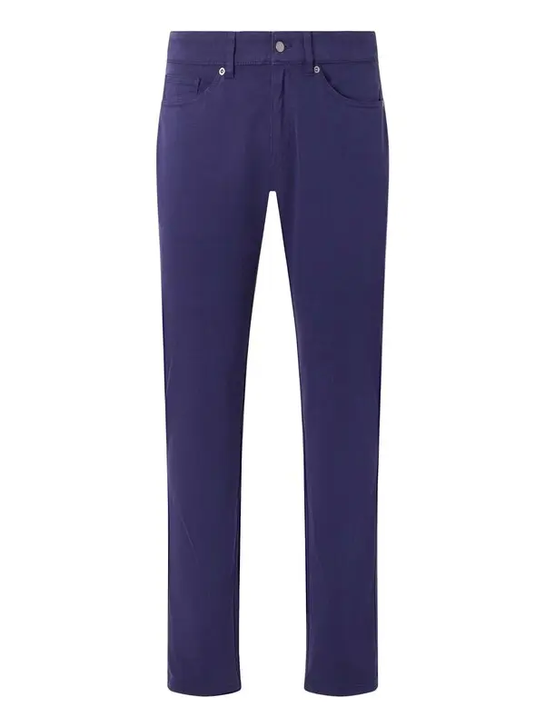 Peter Millar Crown Straight-leg Cotton-canvas Trousers - Navy