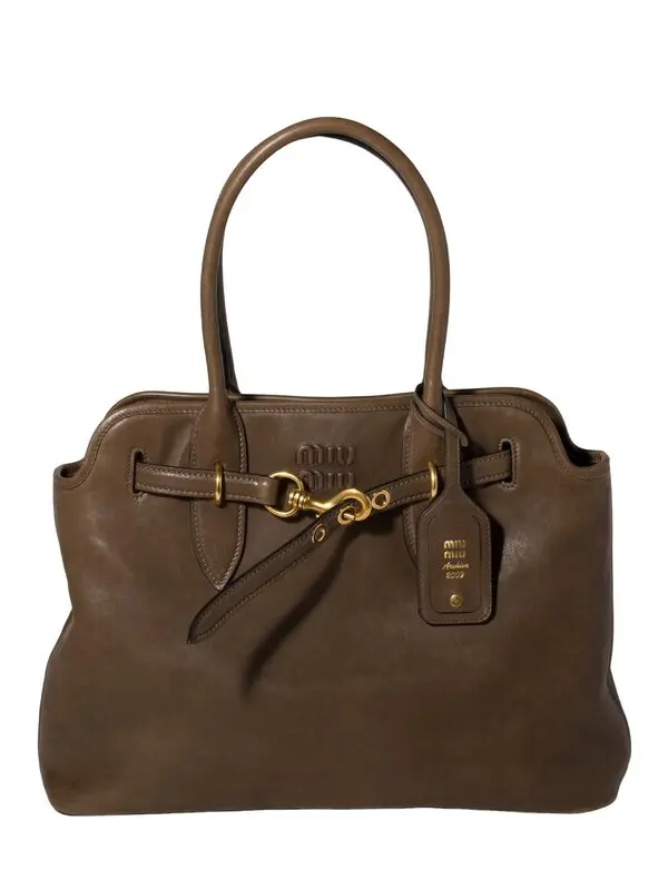 Miu Miu Aventure Nappa Leather Bag - Tundra