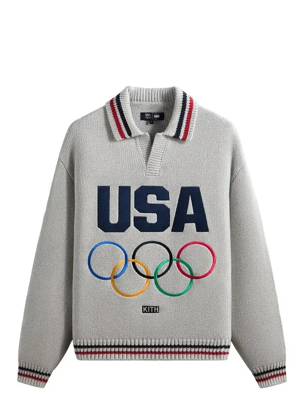 Kith For Team Usa Nelson Rugby Sweater - Grey