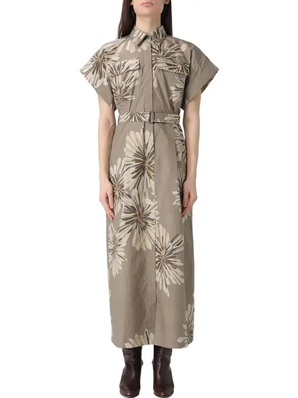 Brunello Cucinelli Printed Dress - Green