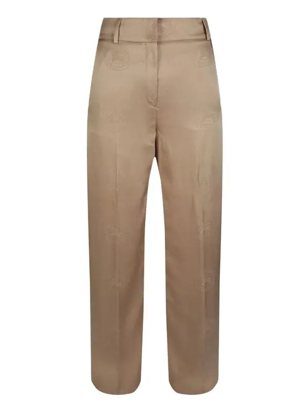 Burberry Jane Silk Trousers - Cream
