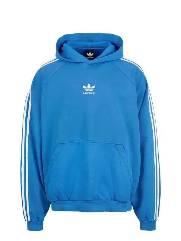 Balenciaga X Adidas Logo Hoodie - Blue
