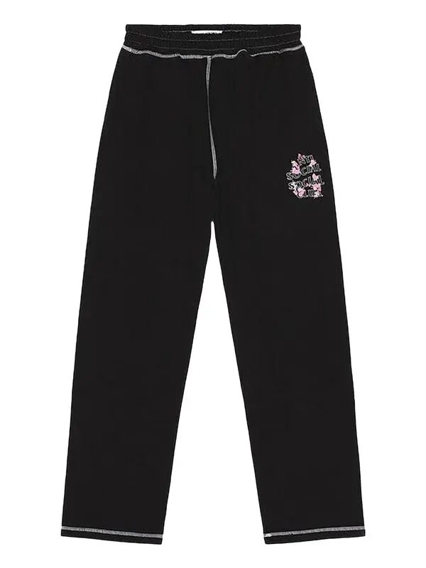 ANTI SOCIAL SOCIAL CLUB Contrast Stitch Sweatpants - Black