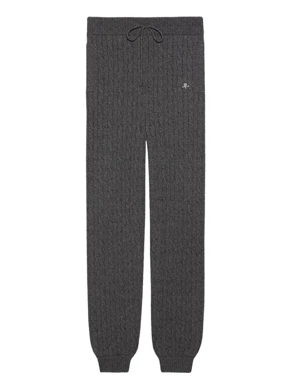 Gucci Woven Cashmere Joggers - Black