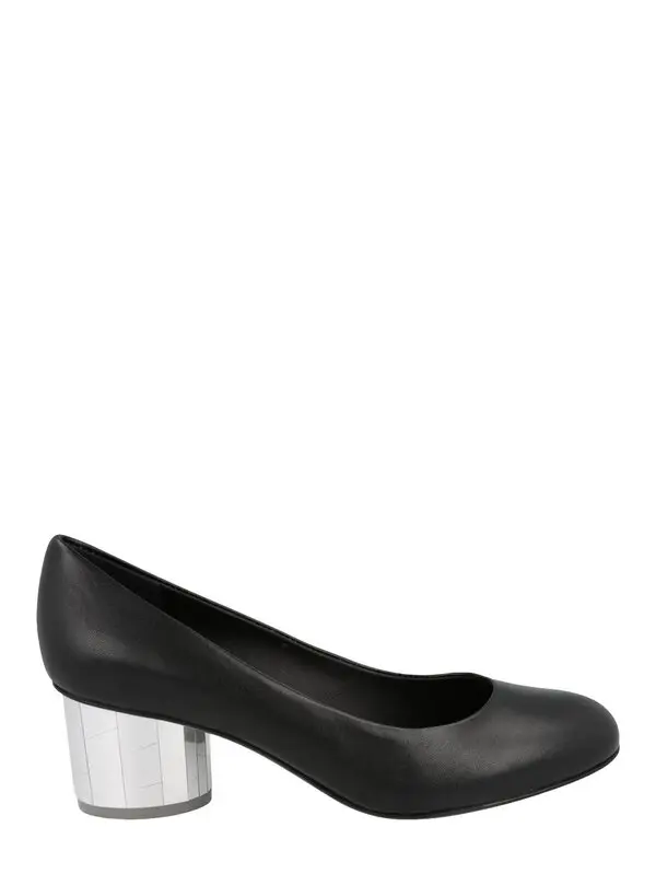 FERRAGAMO Farrah Mirrored Heel Pumps - Black