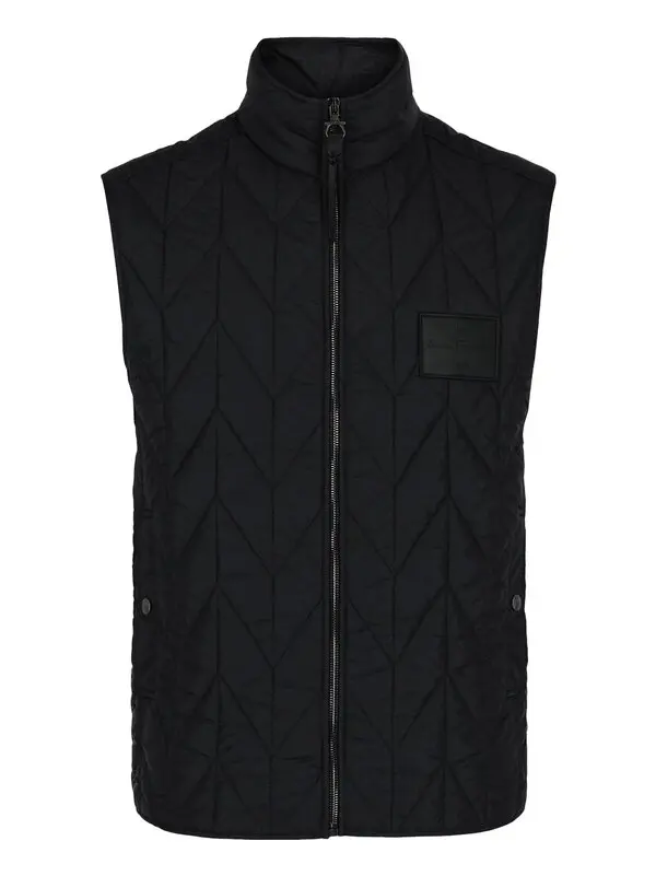 FERRAGAMO Chevron Quilted Vest - Blue