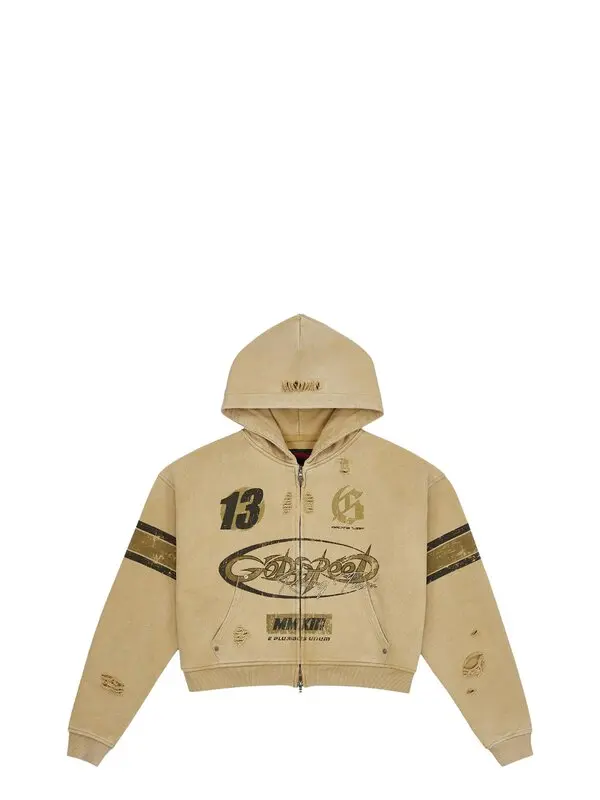 GODSPEED Speedway Zip Hoodie - Tan