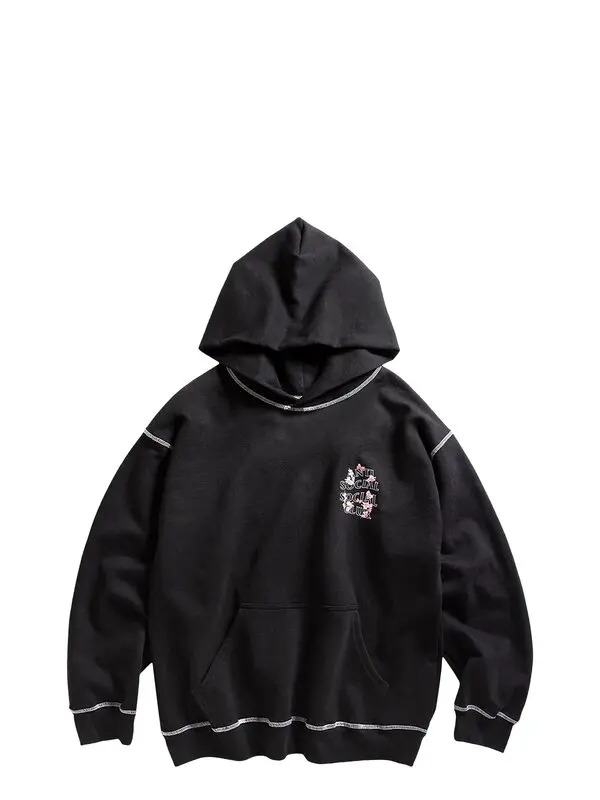 ANTI SOCIAL SOCIAL CLUB Contrast Stitch Hoodie - Black