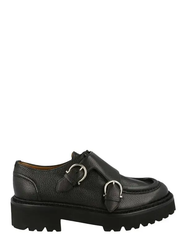 FERRAGAMO Gionny Leather Loafer - Black