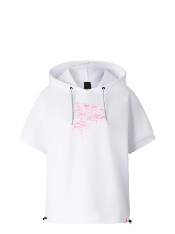 Bogner Sharon Short-sleeved Hoodie - White/pink