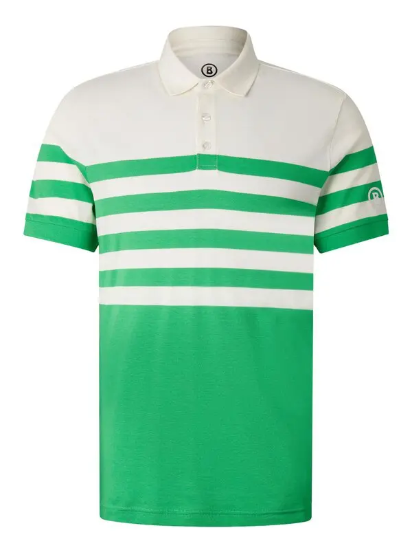 Bogner Antonio Functional Short-sleeved Top - Green/off-white