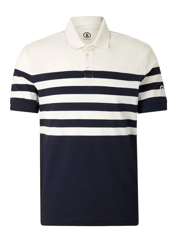 Bogner Antonio Functional Short-sleeved Top - Navy Blue/off-white