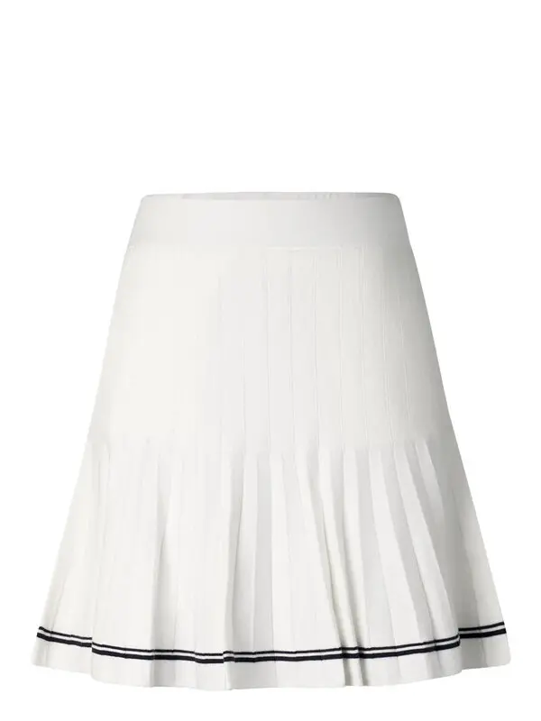 Bogner Knitted Pleated Skirt - White
