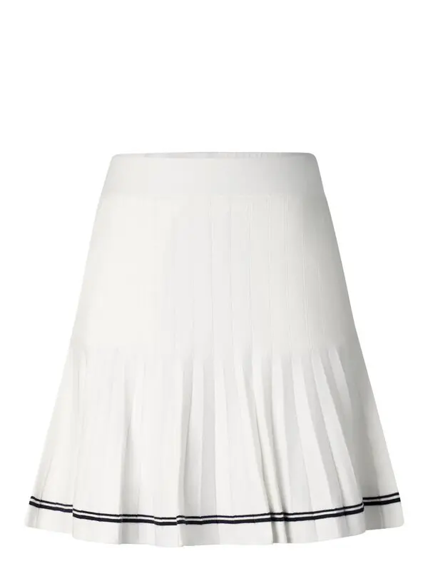 Bogner Knitted Pleated Skirt - White