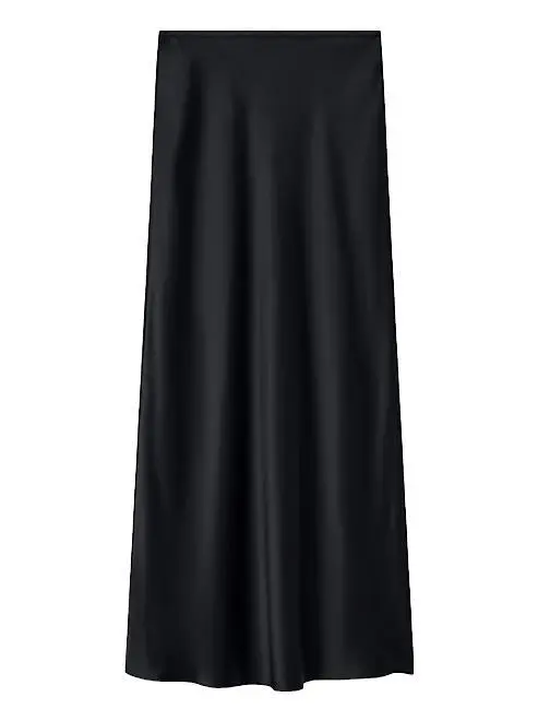 JOSEPH Isaak High-waist Silk-satin Maxi Skirt - Black