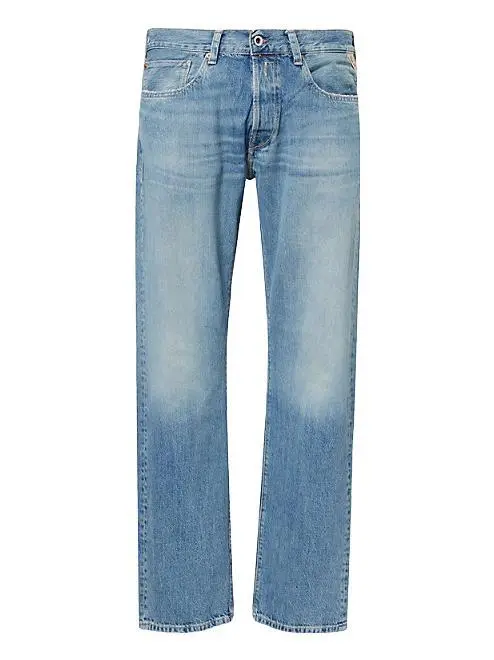 REPLAY Deryck Straight-leg Denim Jeans - Dark Blue