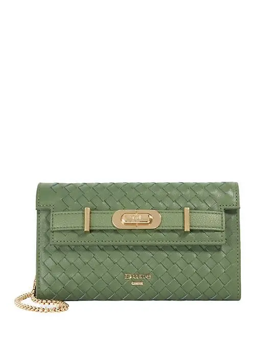DUNE Leather Cross-body Bag - Sage Leather