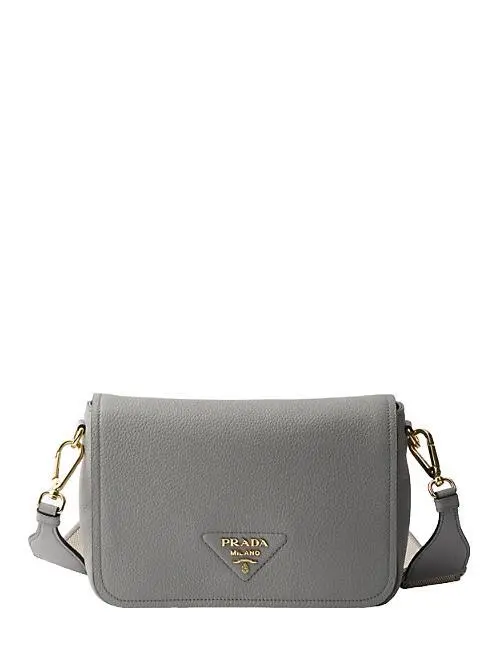 Prada Leather Shoulder Bag - Grey