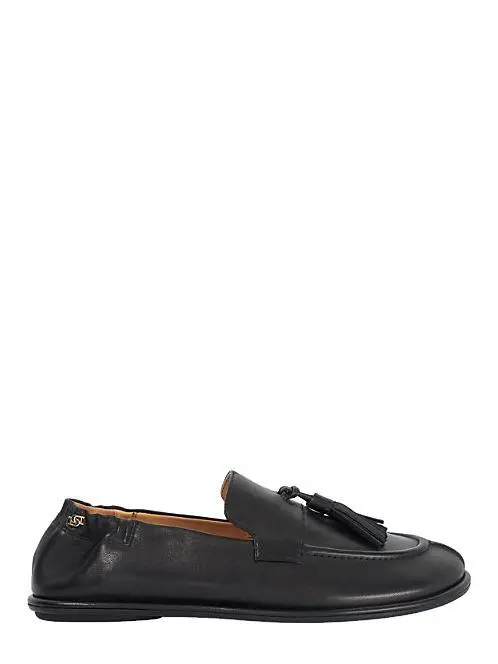 DUNE Leather Loafers - Black Leather