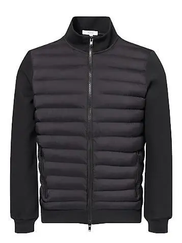 ARNE Hybrid Tech Quilted Woven Jacket - Black
