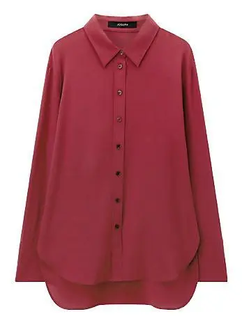 JOSEPH Long-sleeved Silk Blouse - Mulberry